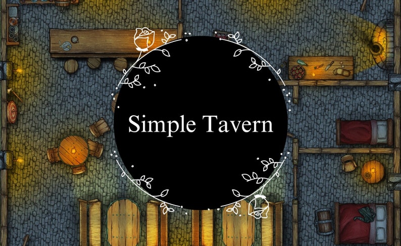 Simple Tavern Map, Battle Maps for Dungeons and Dragons, Roll20 ...