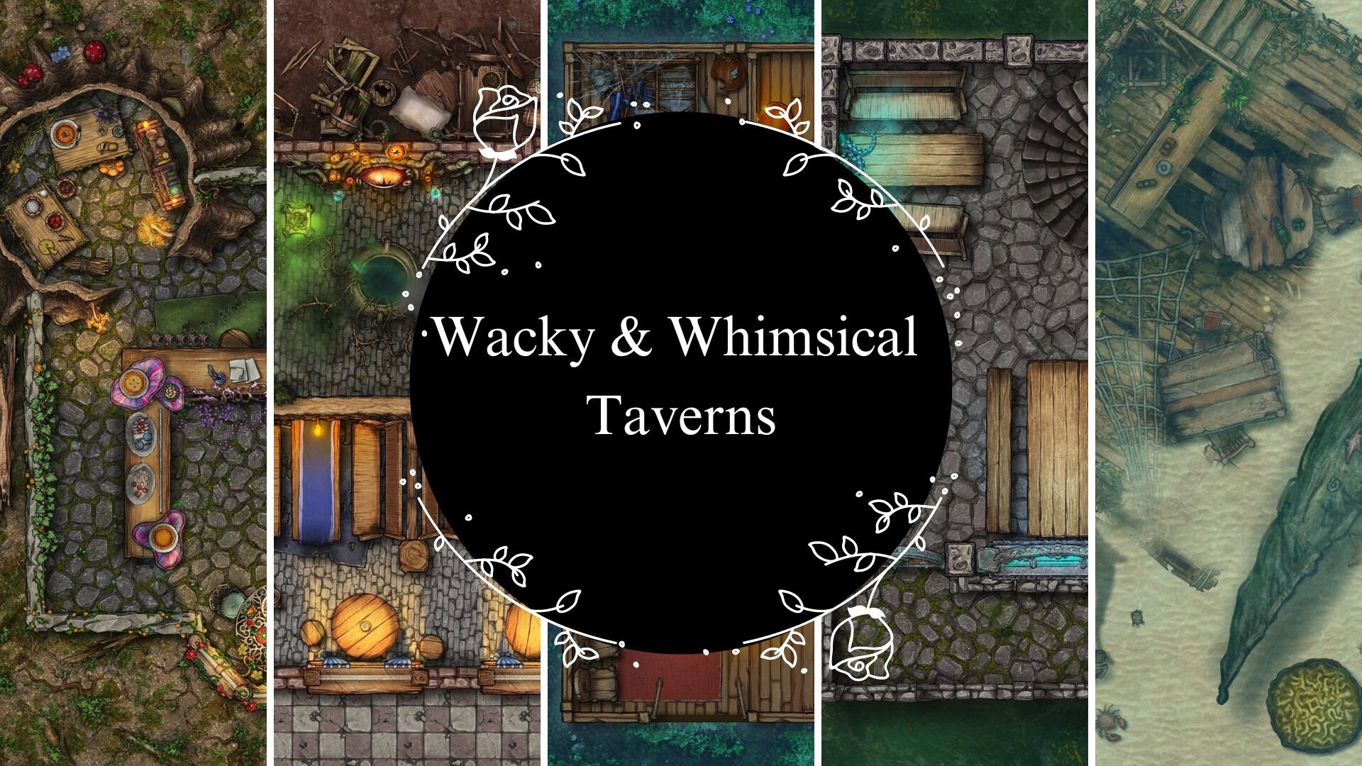 Wacky and Whimsical Tavern Maps, Battle Maps for Dungeons and Dragons ...