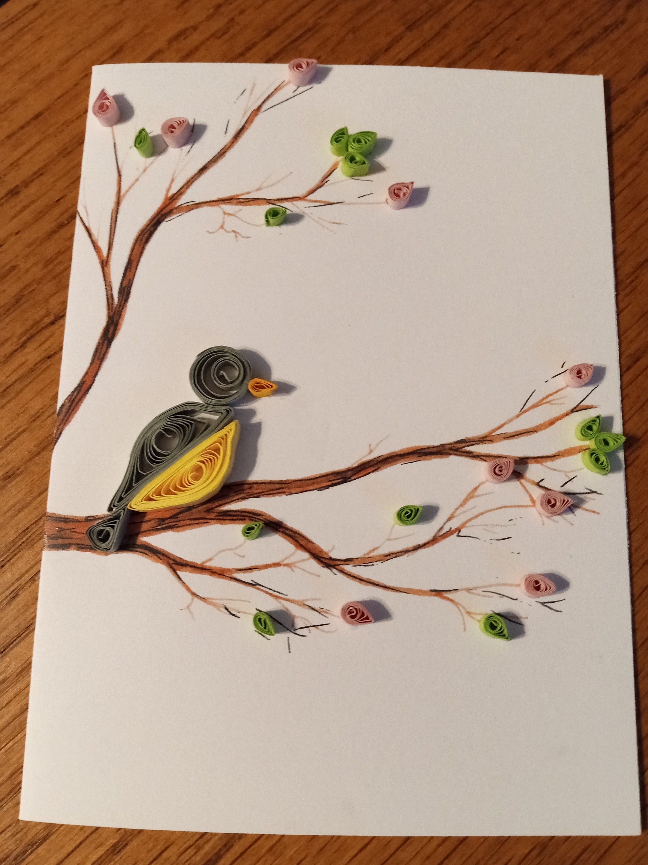 Handmade Quilled Bird Card - Etsy