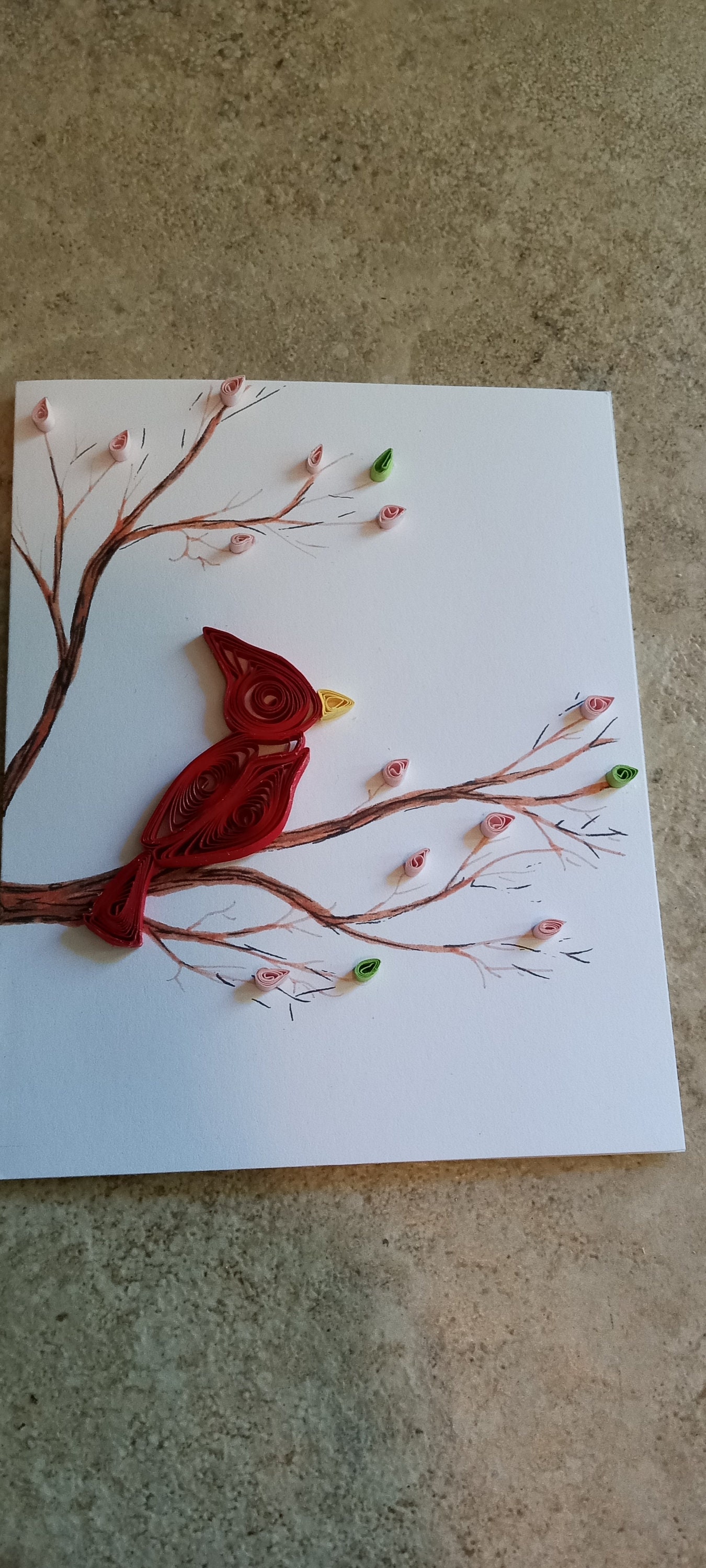 Handmade Quilled Bird Card - Etsy