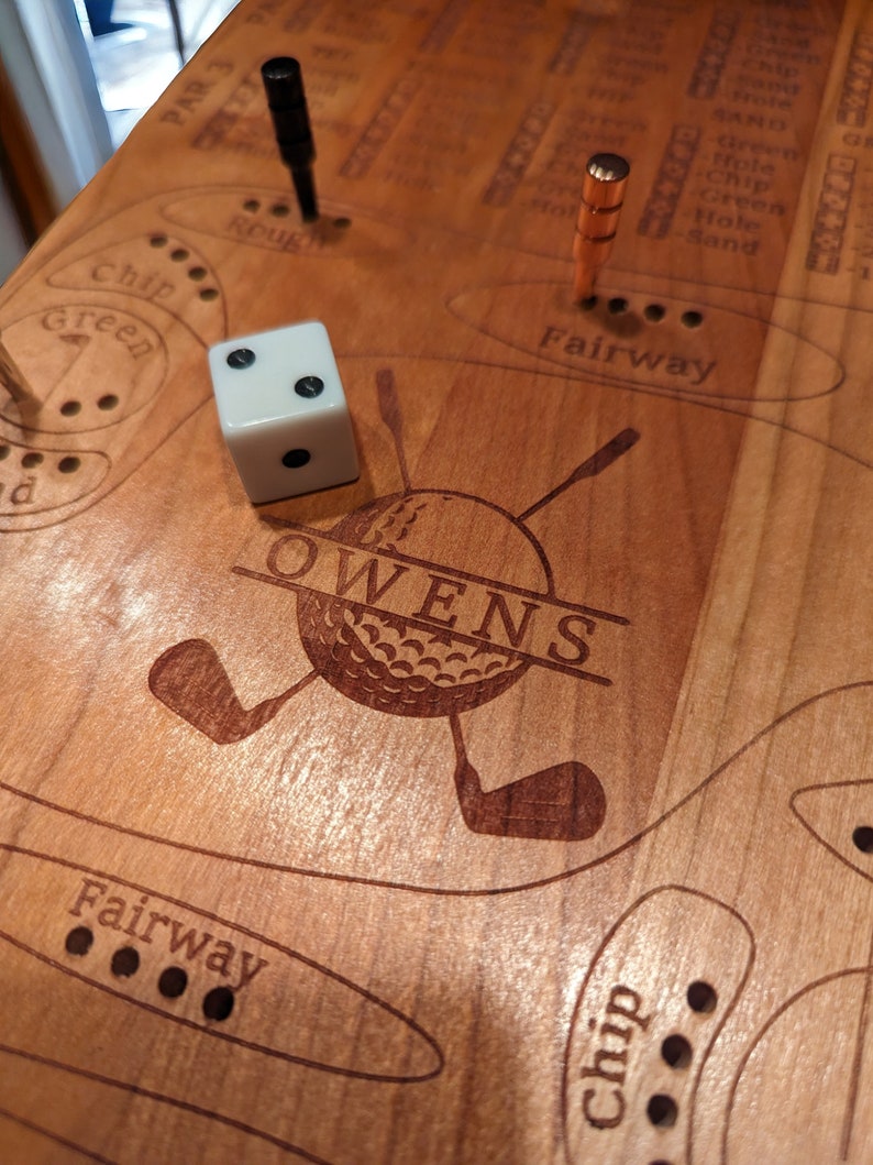 Custom Dice Golf Board Game - Personalized, Wood, Family Fun Game - Etsy
