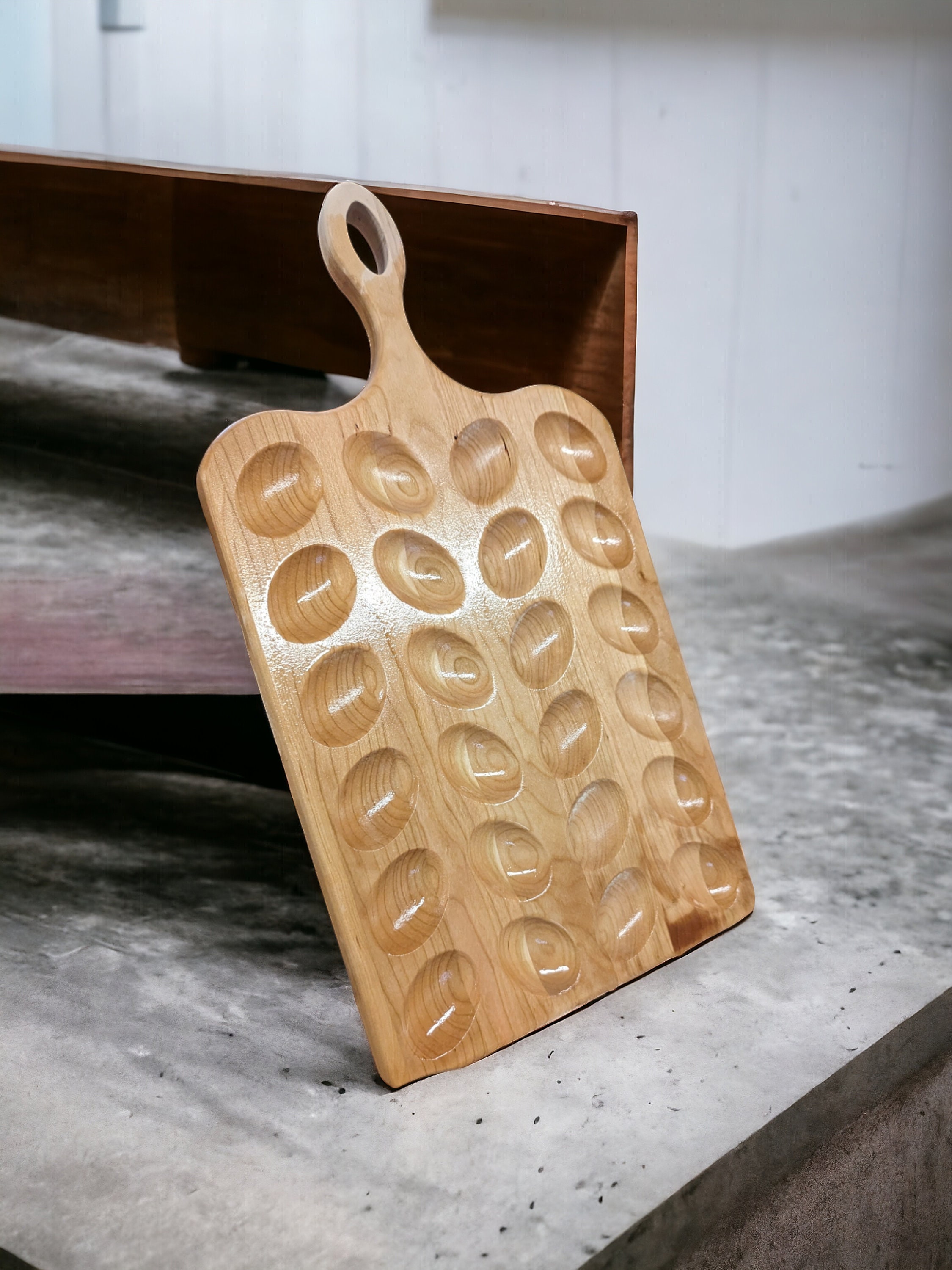 Custom Wood Carved Deviled Egg Tray Holder - 12ct/18ct/24ct - Etsy