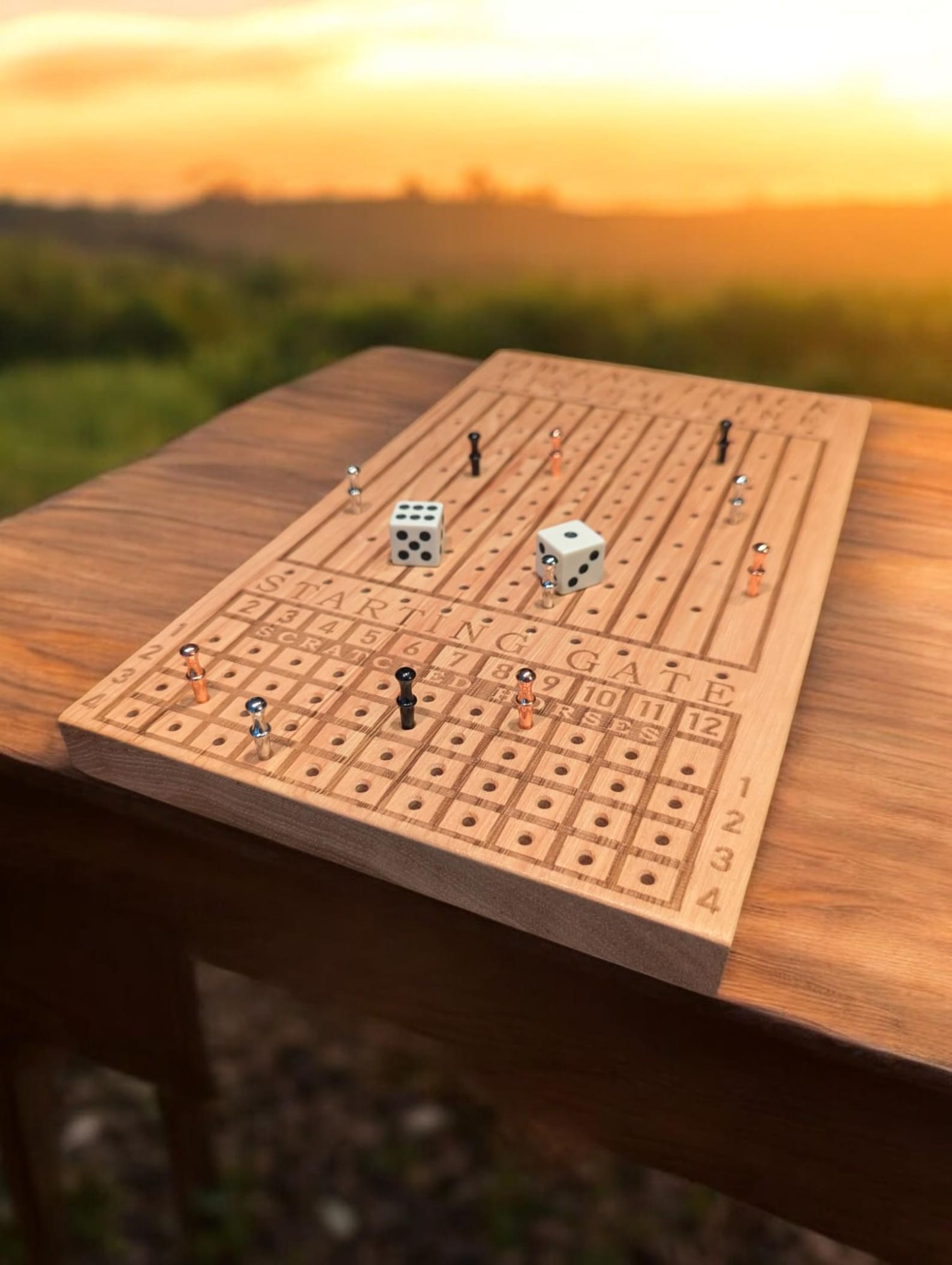 Custom Horse Racing Dice Board Game - Personalized, Wood, Family Fun ...