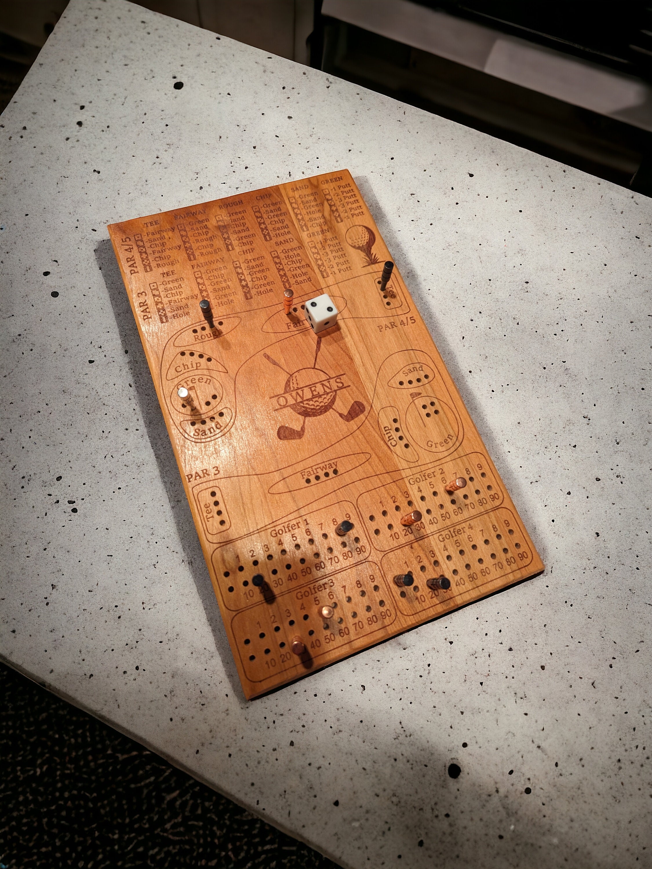 Custom Dice Golf Board Game Personalized, Wood, Family Fun Game - Etsy