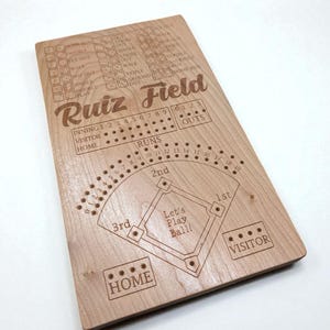 Custom Baseball Dice Board Game: Christmas Gift, Personalized, Wood ...