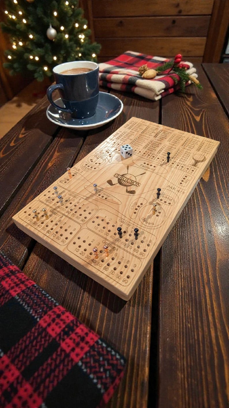 Custom Dice Golf Board Game - Personalized, Wood, Family Fun Game - Etsy