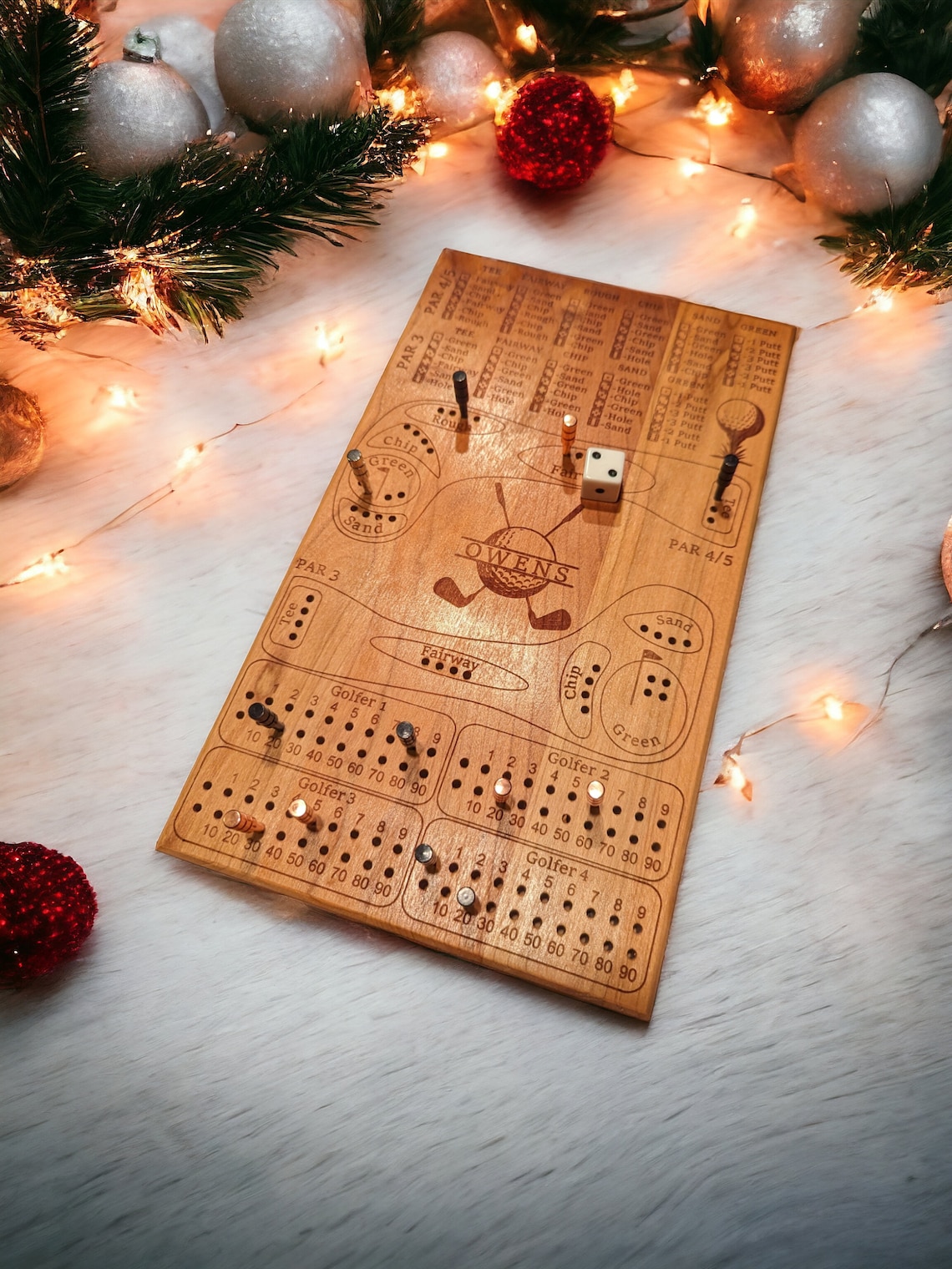 Custom Dice Golf Board Game - Personalized, Wood, Family Fun Game - Etsy