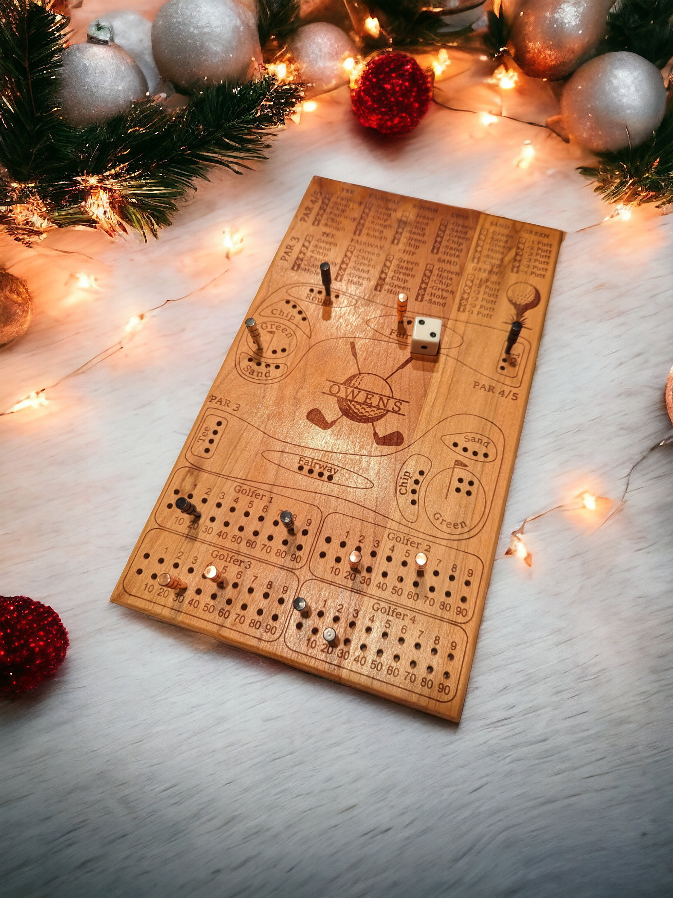 Custom Dice Golf Board Game - Personalized, Wood, Family Fun Game - Etsy
