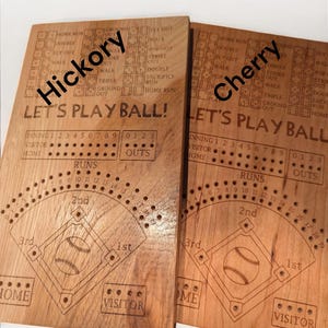 Custom Baseball Dice Board Game: Christmas Gift, Personalized, Wood ...