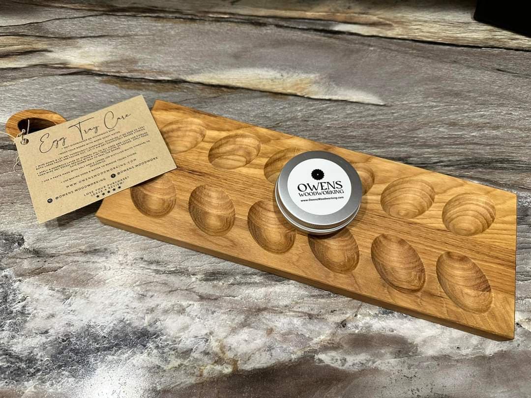 Custom Wood Carved Deviled Egg Tray Holder - 12ct/18ct/24ct - Etsy