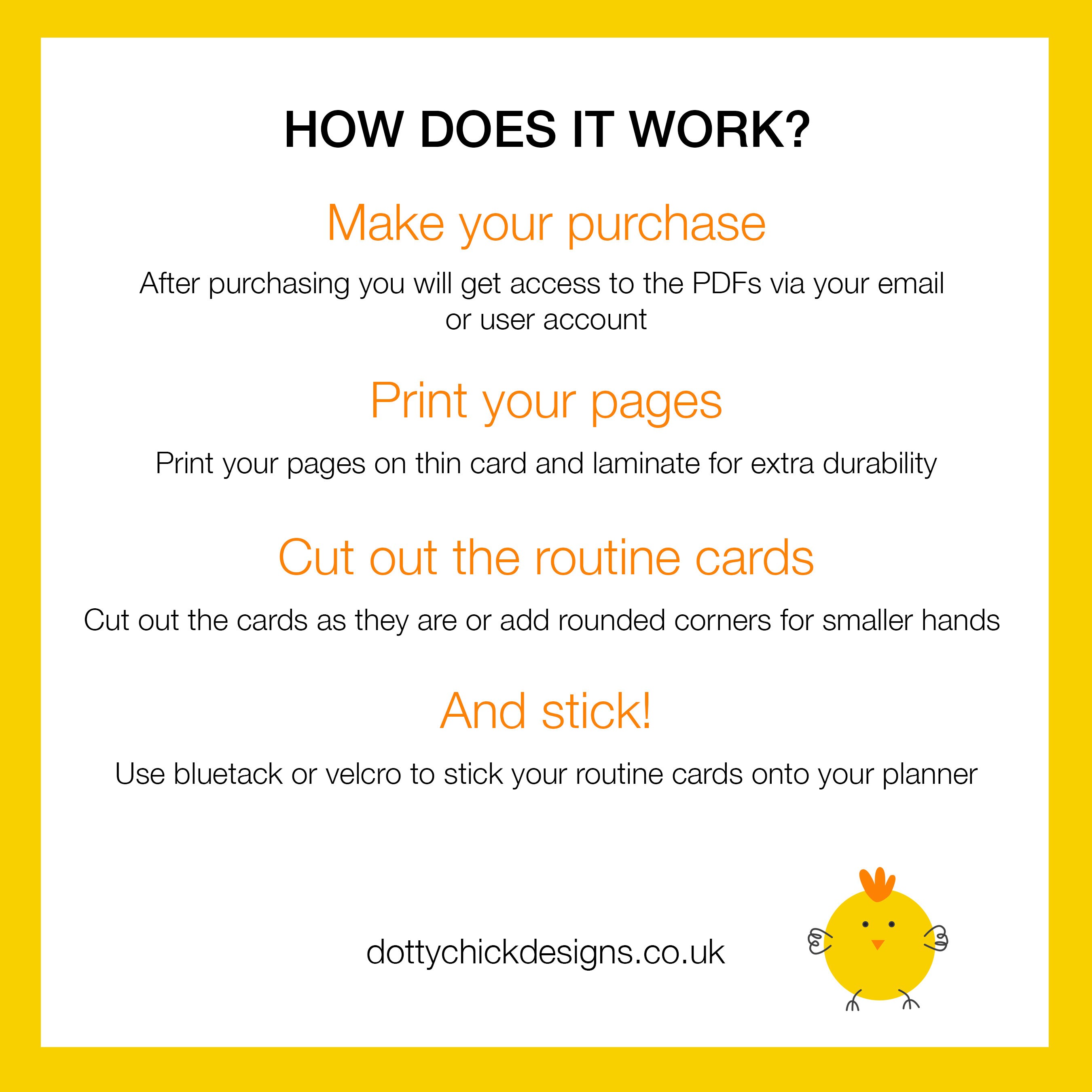 Kids Home Visual Timetable Kids Weekly Planner Kids Daily Schedule ...