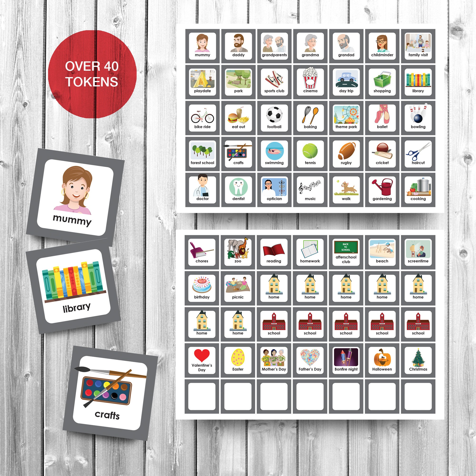 Kids Home Visual Timetable | Kids Weekly Planner | Kids Daily Schedule ...