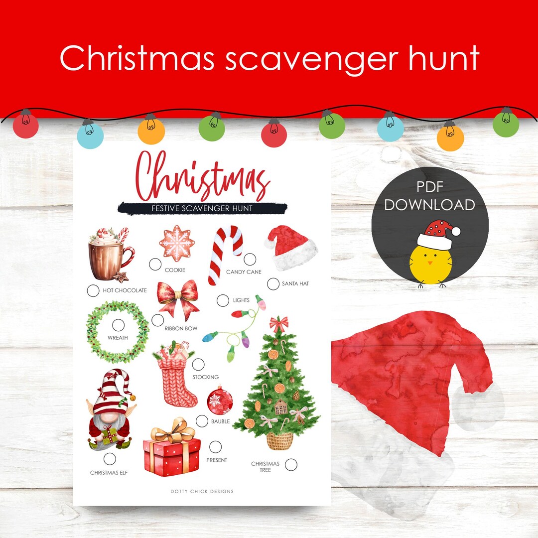 Christmas Scavenger Hunt Festive Outdoor Activity for Preschool and ...
