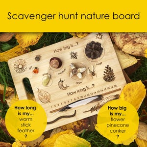 Bamboo Nature Scavenger Hunt Board: Outdoor Learning Toy - Etsy UK