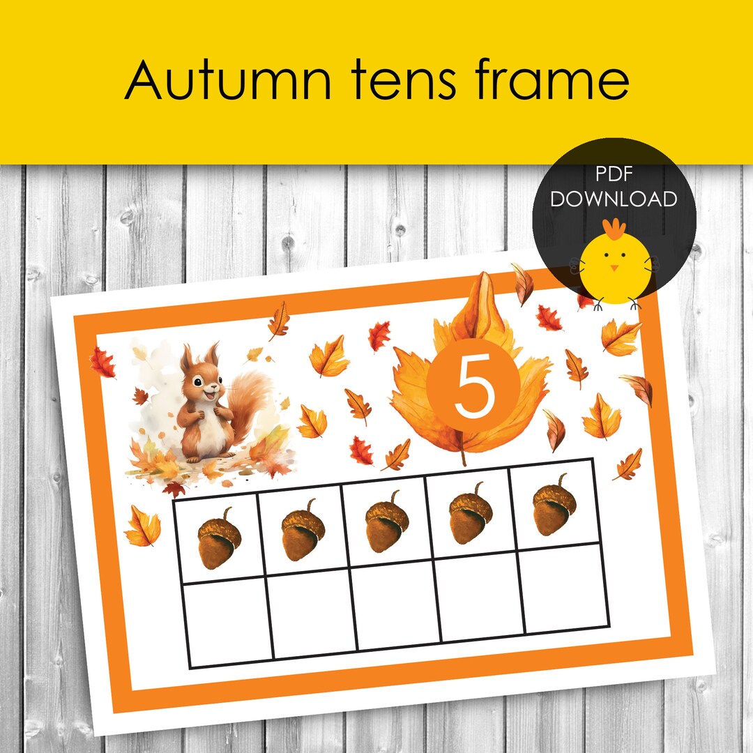 Tens Frame Numbers Early Years Maths Counting Flash Cards Number Cards ...