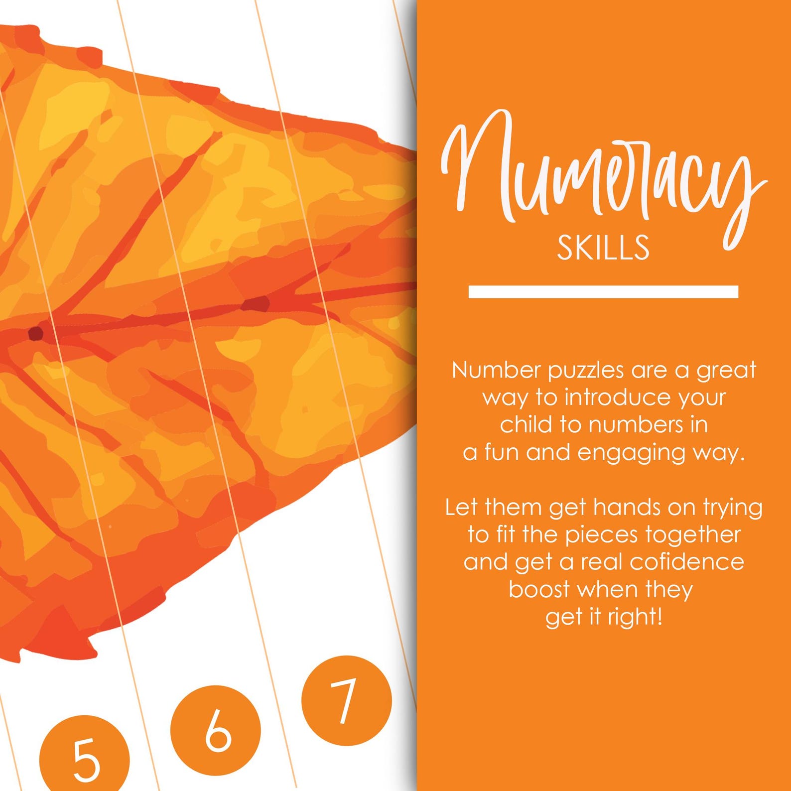 Autumn Leaves Number Sequence Counting Puzzle for Preschool Math - Etsy