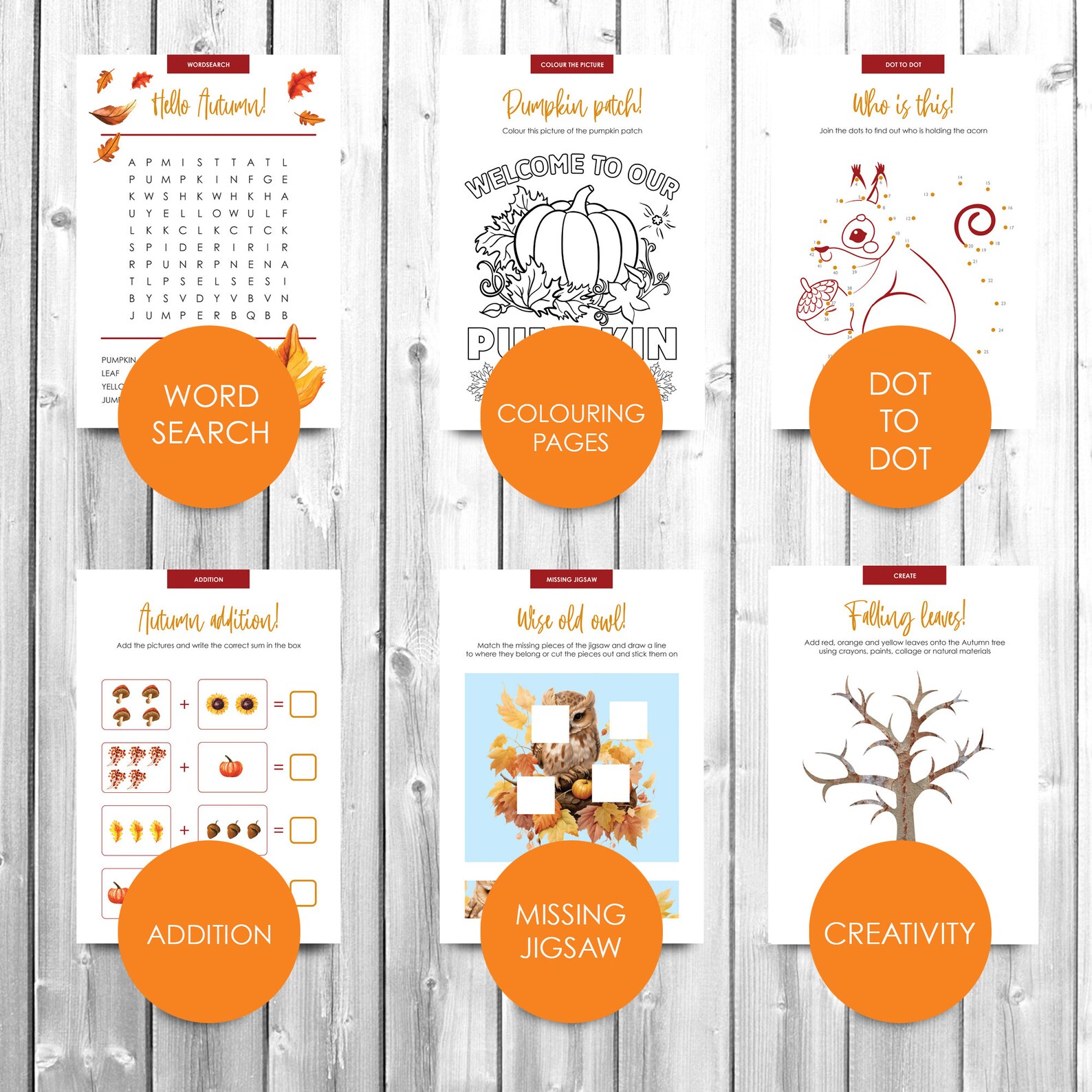 Autumn Busy Book Activity Pack for Preschool Art, Crafts, Math ...