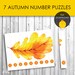 Autumn Leaves Number Sequence Counting Puzzle for Preschool Math - Etsy