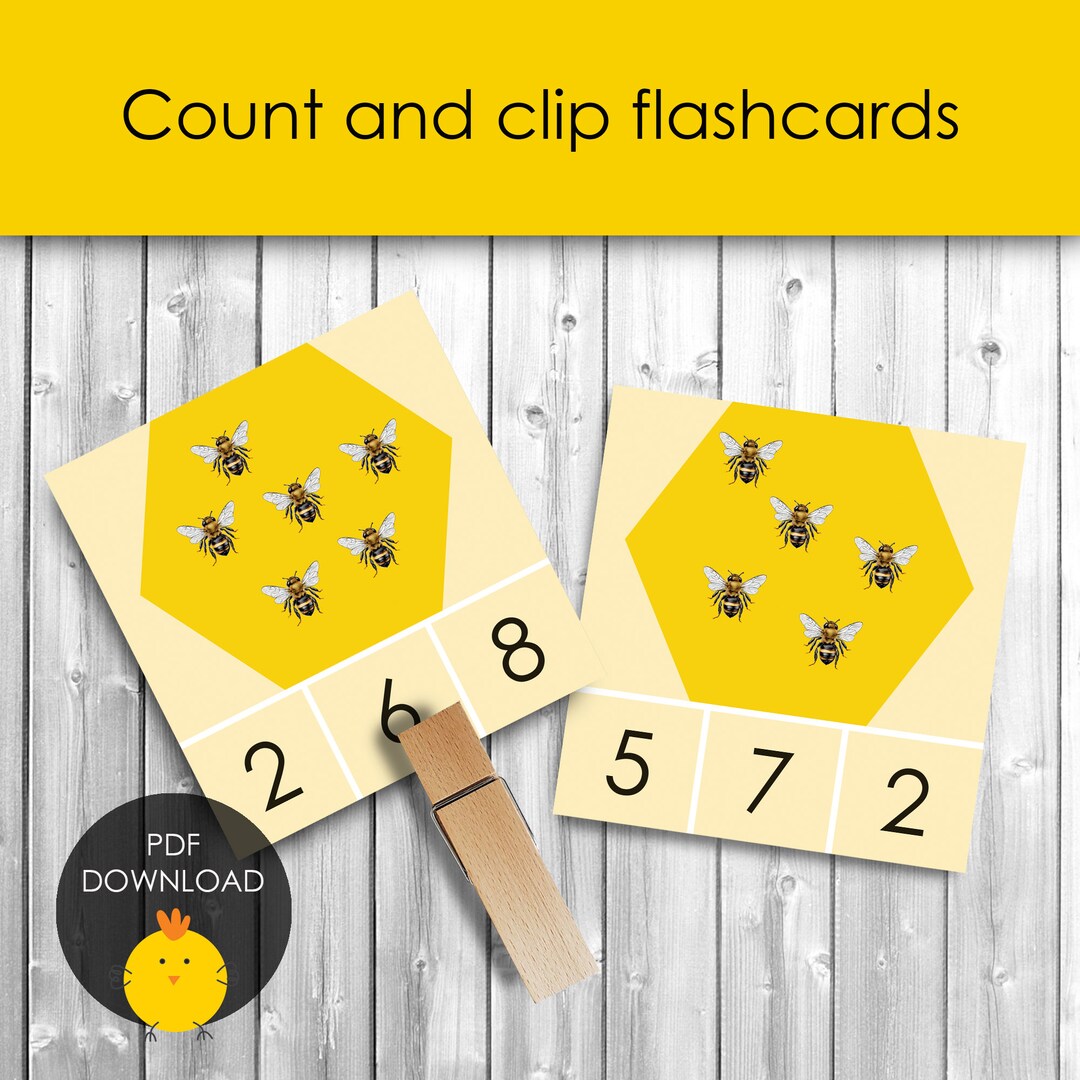 Clip and Count Flash Cards Number Flash Cards Counting Flash Cards ...