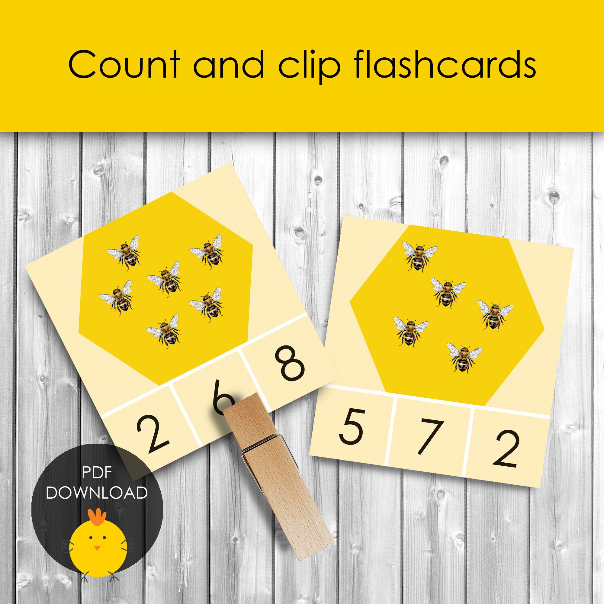 Clip and Count Flash Cards Number Flash Cards Counting Flash Cards ...
