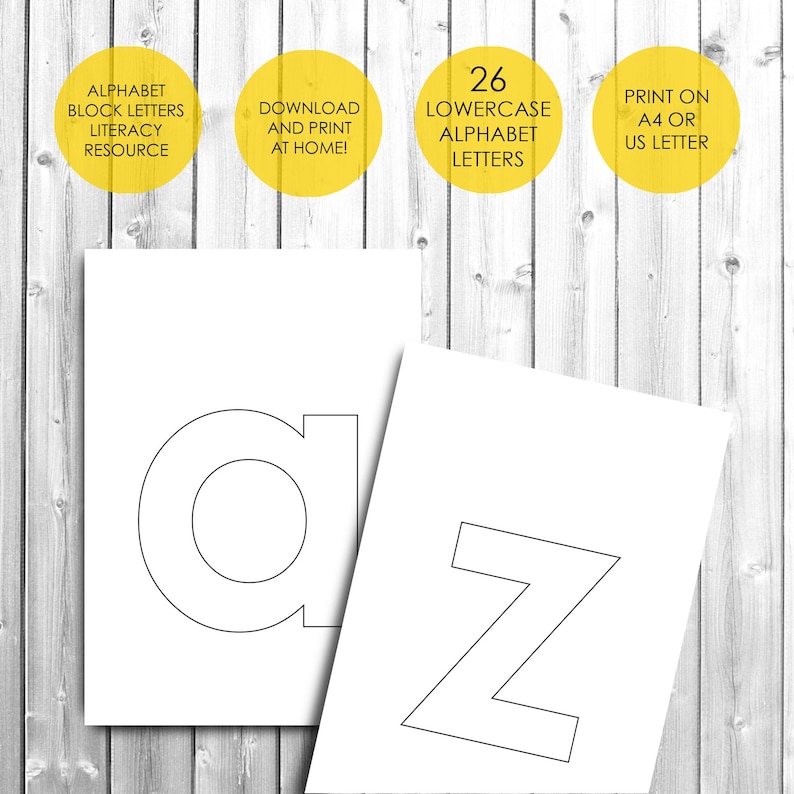 Large Alphabet Block Letters | Lower Block Letters for Classroom ...