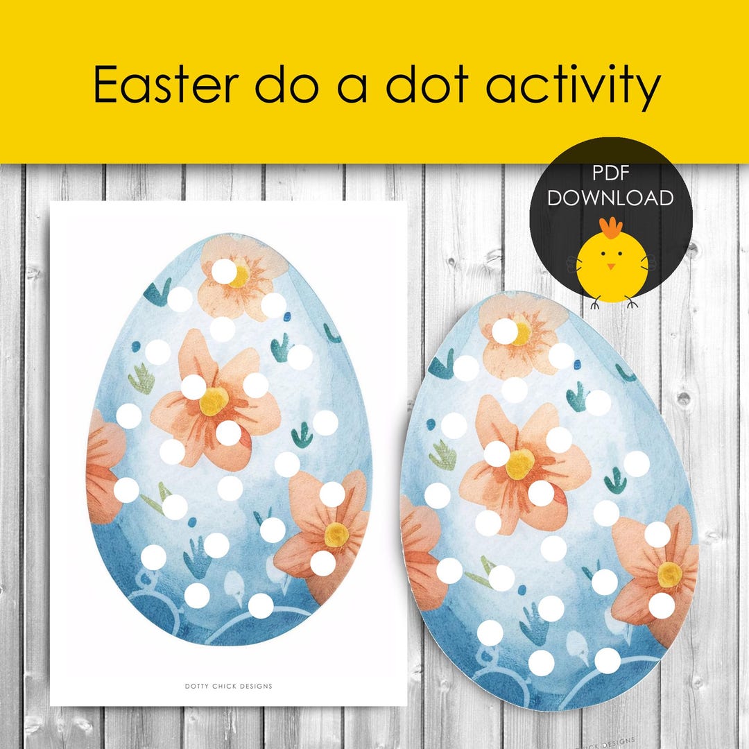 Easter Egg Do a Dot Finger Paint Activity for Preschool Fine Motor ...