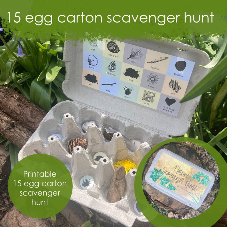 Egg Carton Scavenger Hunt Outdoor Activities for Kids Outdoor Toy ...