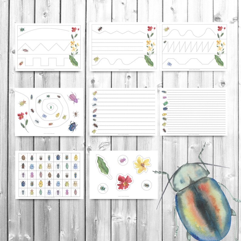 Minibeast Scissor Skills Cutting Practice Worksheets for Fine Motor - Etsy