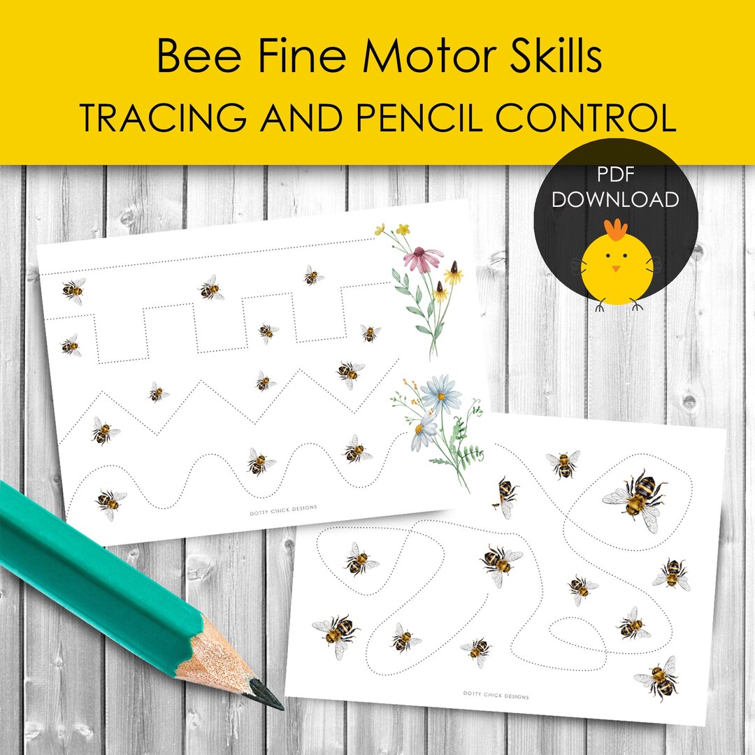 Bee Line Tracing for Preschool & EYFS Pre Writing Fine Motor Pencil ...