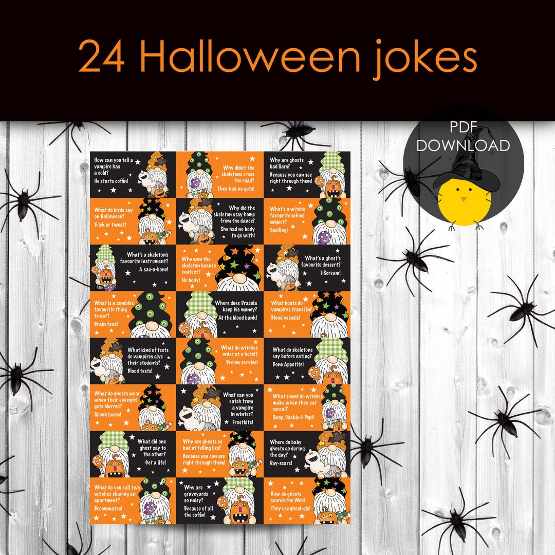 Halloween Lunchbox Joke Cards for Kids - Etsy