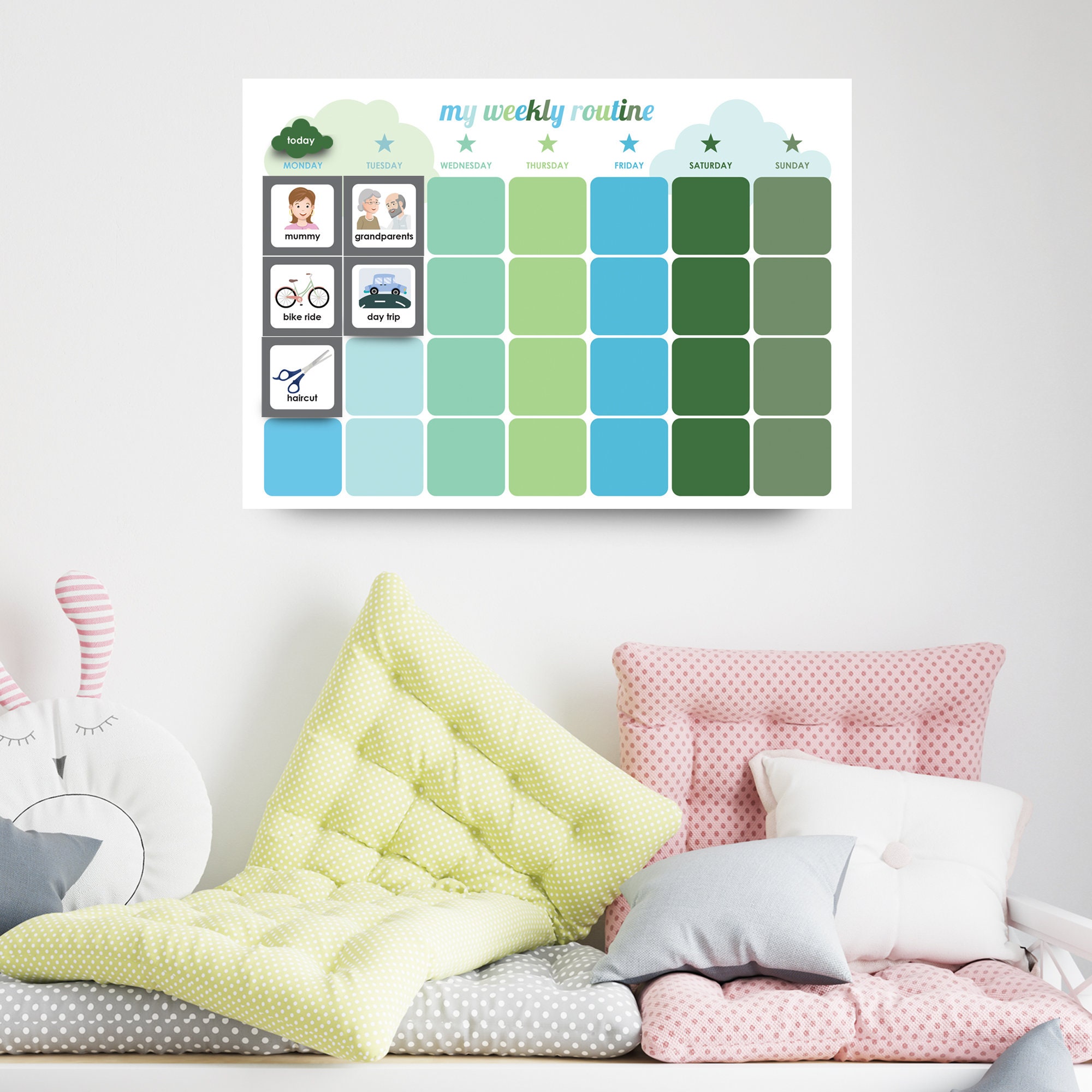 Kids Home Visual Timetable Kids Weekly Planner Kids Daily Schedule ...