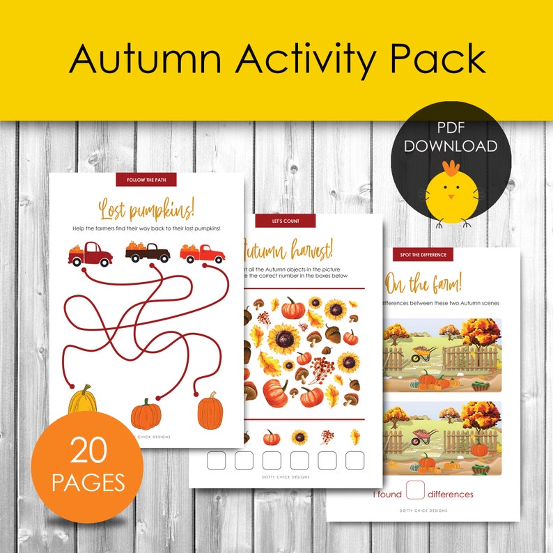Autumn Activity Pack Autumn Puzzles Fall Activities Autumn Activities ...