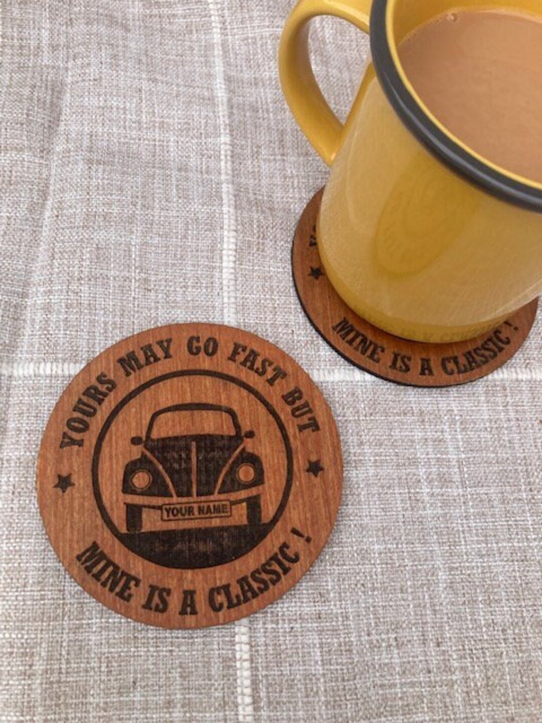 Personalised Classic Car Wooden Coaster Classic Car Classic Car Gift ...