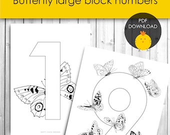 Large Block Numbers | Numbers 0-9 | Large Printable Numbers | Number ...