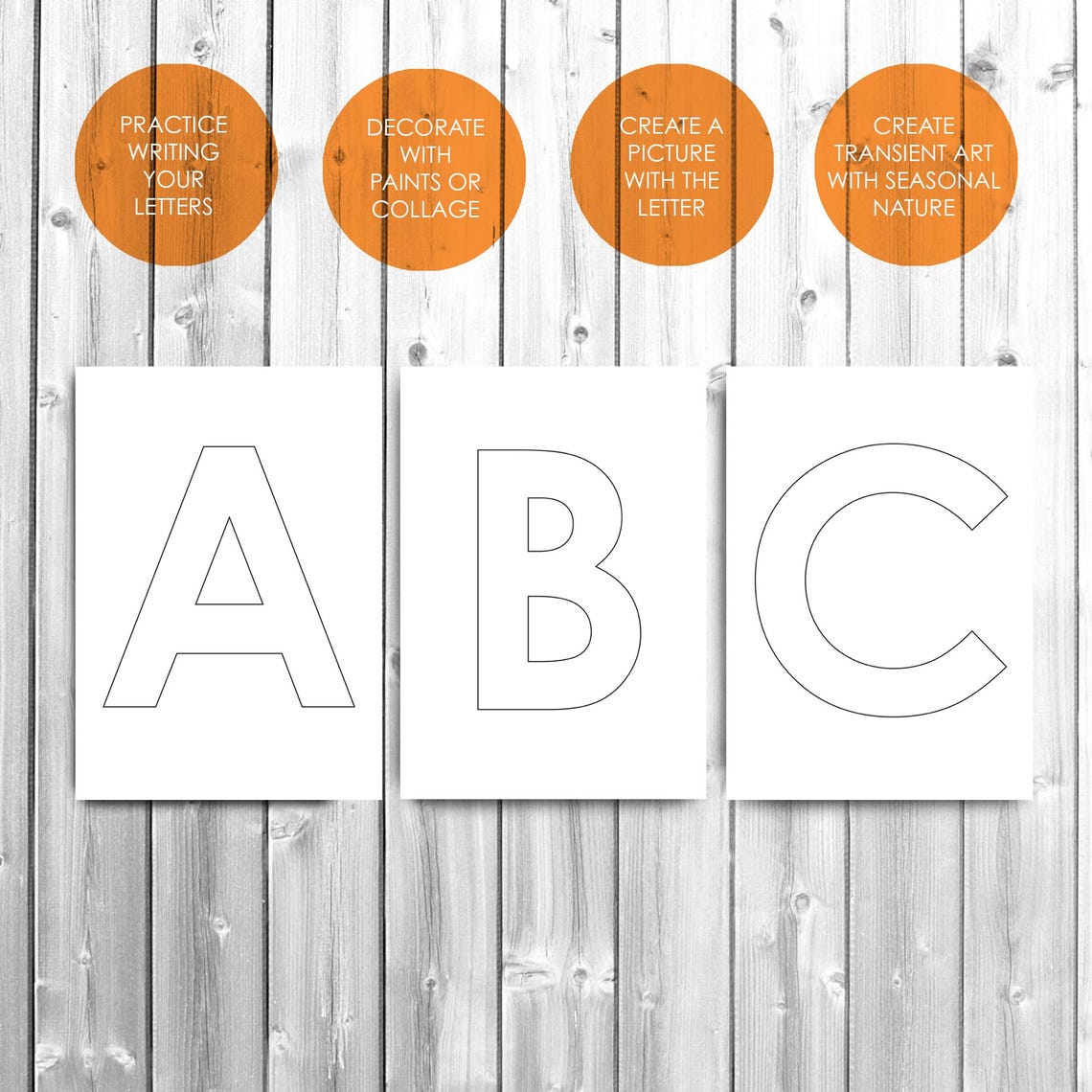 Large Alphabet Uppercase Block Letters for Classroom Letter of the Week ...