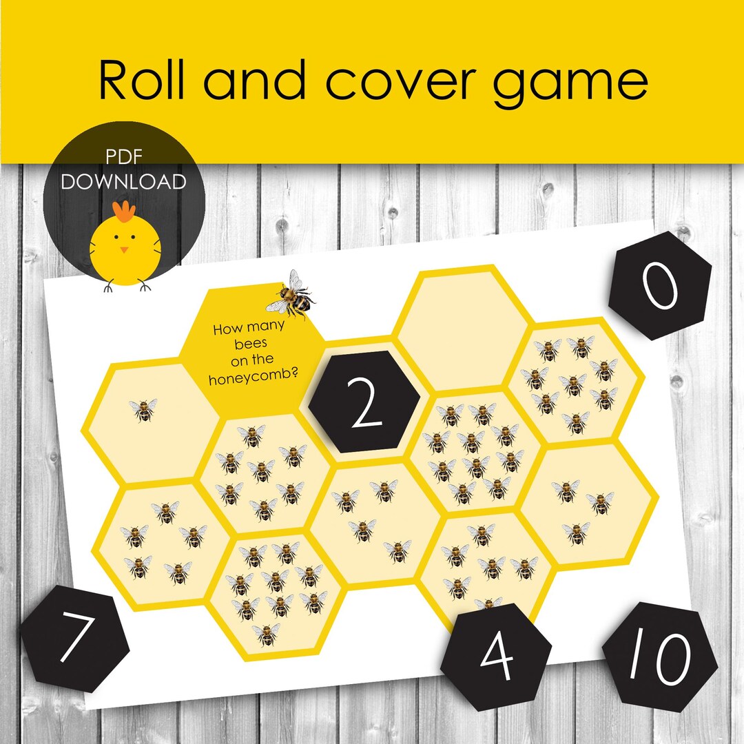 Bee Count and Cover Number Puzzle | Number Counting | Early Years Maths ...