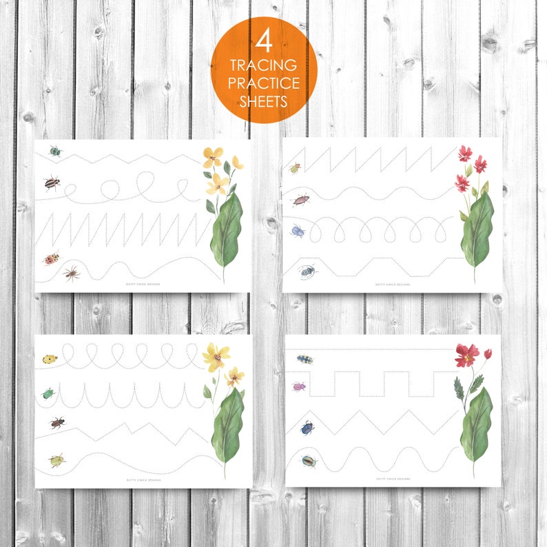 Mini Beast Line Tracing Worksheets | Mini Beast Scissor Skills | Nature ...