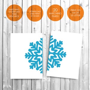Snowflake Symmetry Matching Game for Preschool Winter Activity - Etsy