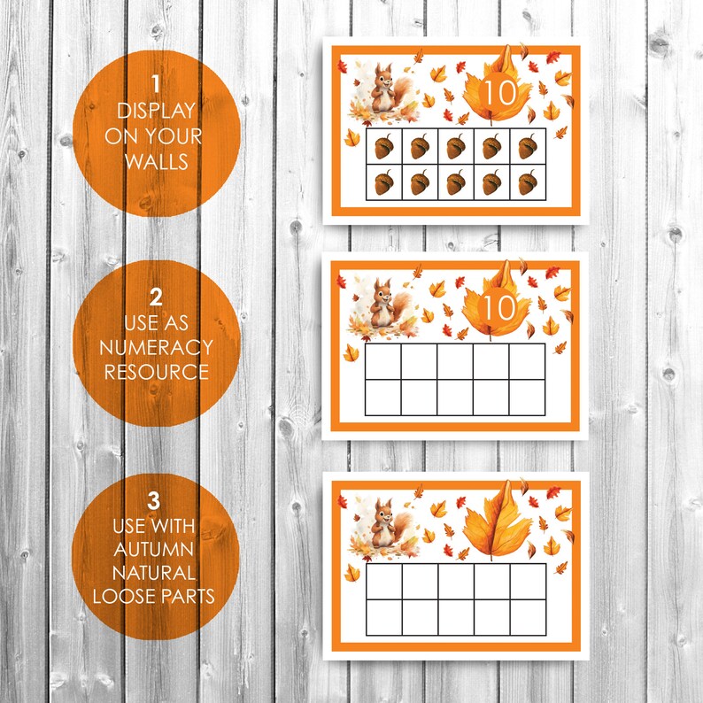 Tens Frame Numbers Early Years Maths Counting Flash Cards Number Cards ...