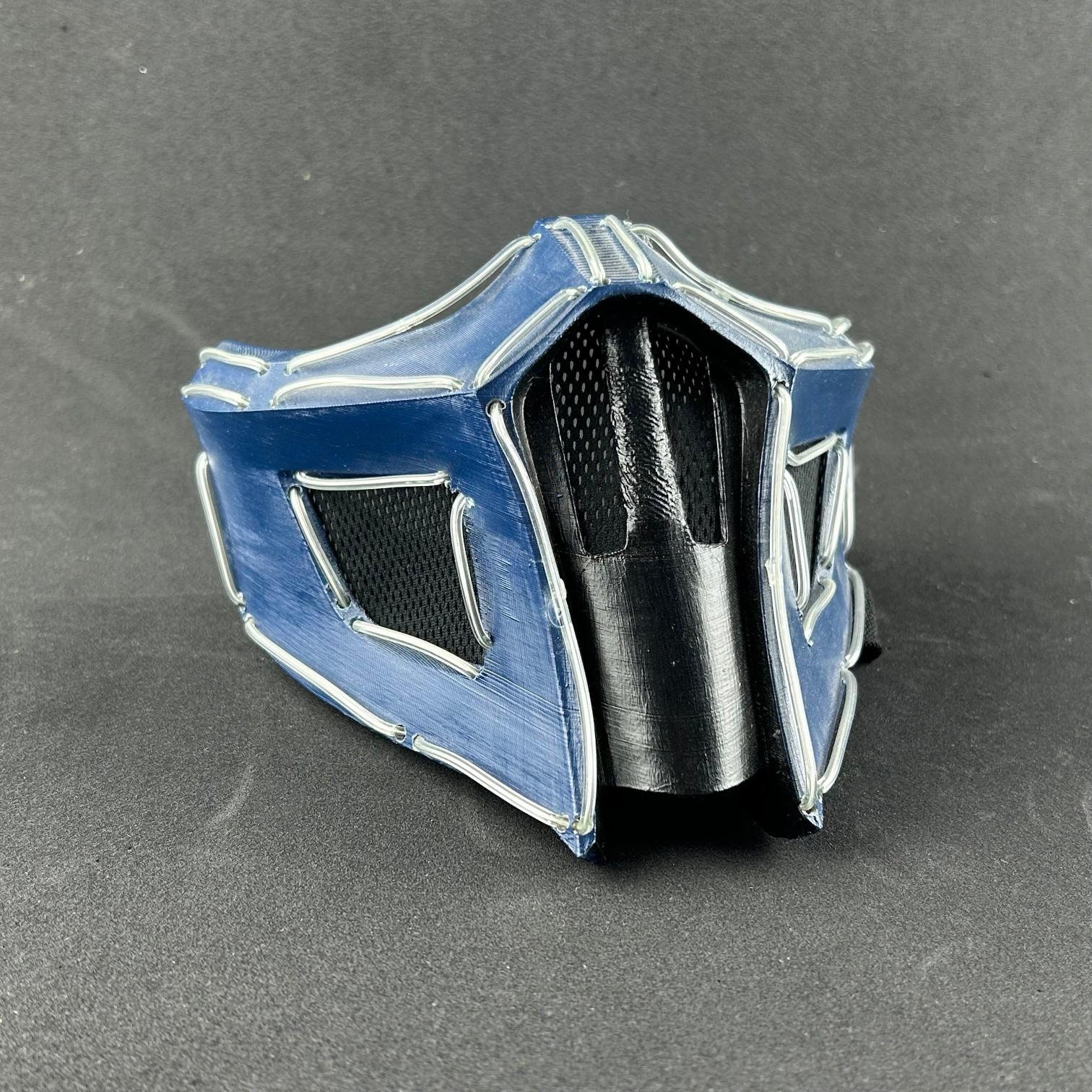 Blue Ninja Light-up Mask - Rave Mask - Ninja Mask - Fighter Mask ...