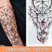Vegvisir "viking Compass", Valknut and Wolf Temporary Tattoo | Norse ...