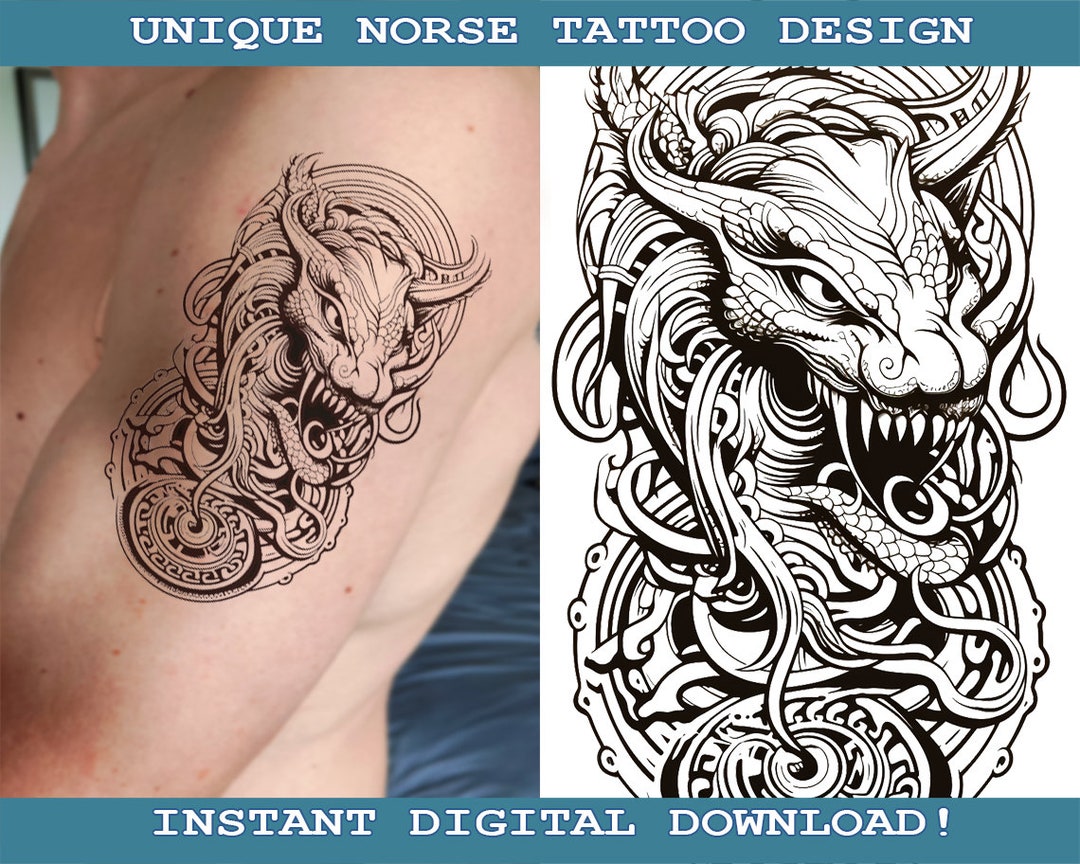 Jormungandr Set of 7 Tattoo Designs Instant Digital Download ...