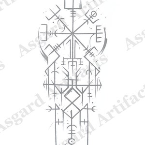 Vegvisir "viking Compass" Tattoo Design Instant Digital L Download ...
