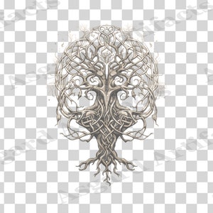 Yggdrasil Tattoo Design Instant Digital Download | Transparent ...