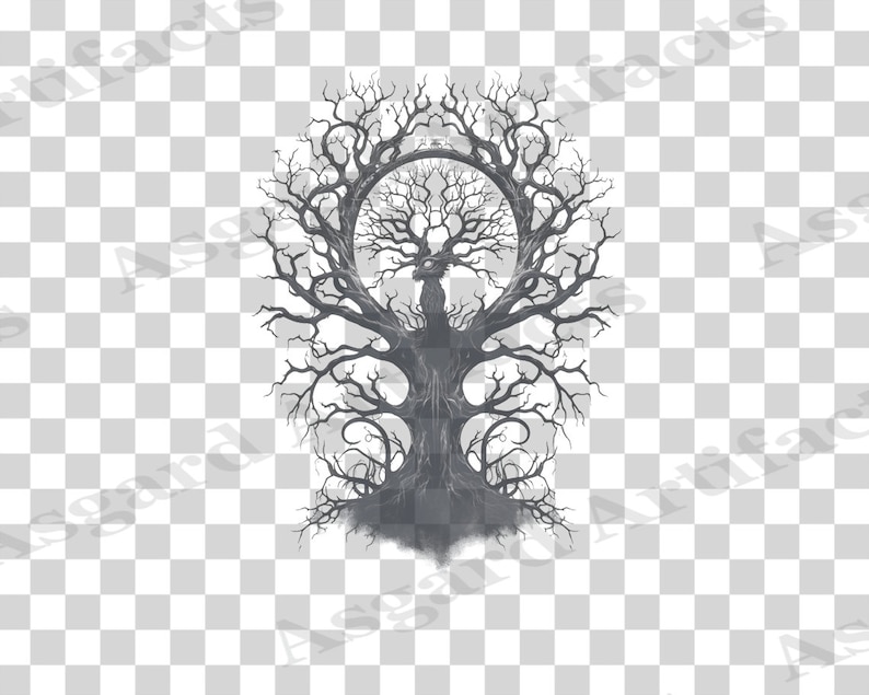 Yggdrasil Tattoo Design Instant Digital Download | Transparent ...