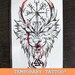 Vegvisir "viking Compass", Valknut and Wolf Temporary Tattoo | Norse ...