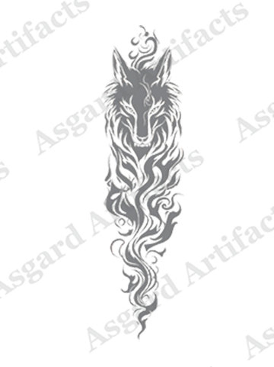 Fenrir Odin's Wolf Tattoo Design Instant Digital Download | Norse ...