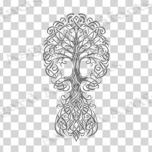Yggdrasil Tattoo Design Instant Digital Download | Transparent ...