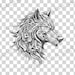 Fenrir Tattoo Design Instant Digital Download Transparent Background ...