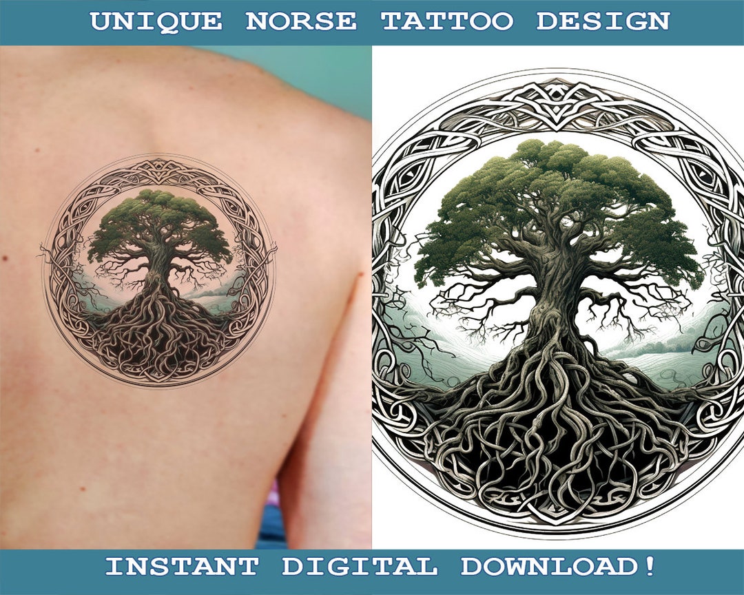 Yggdrasil Tattoo Design Instant Digital Download | Transparent ...